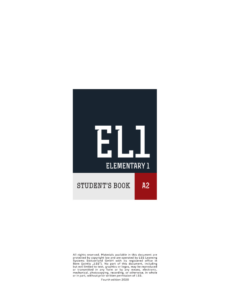 Elementary 1 - Unit 1 | PDF