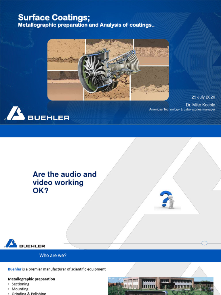 Buehler Surface Coatings Webinar July 2020 | PDF | Abrasive | Epoxy