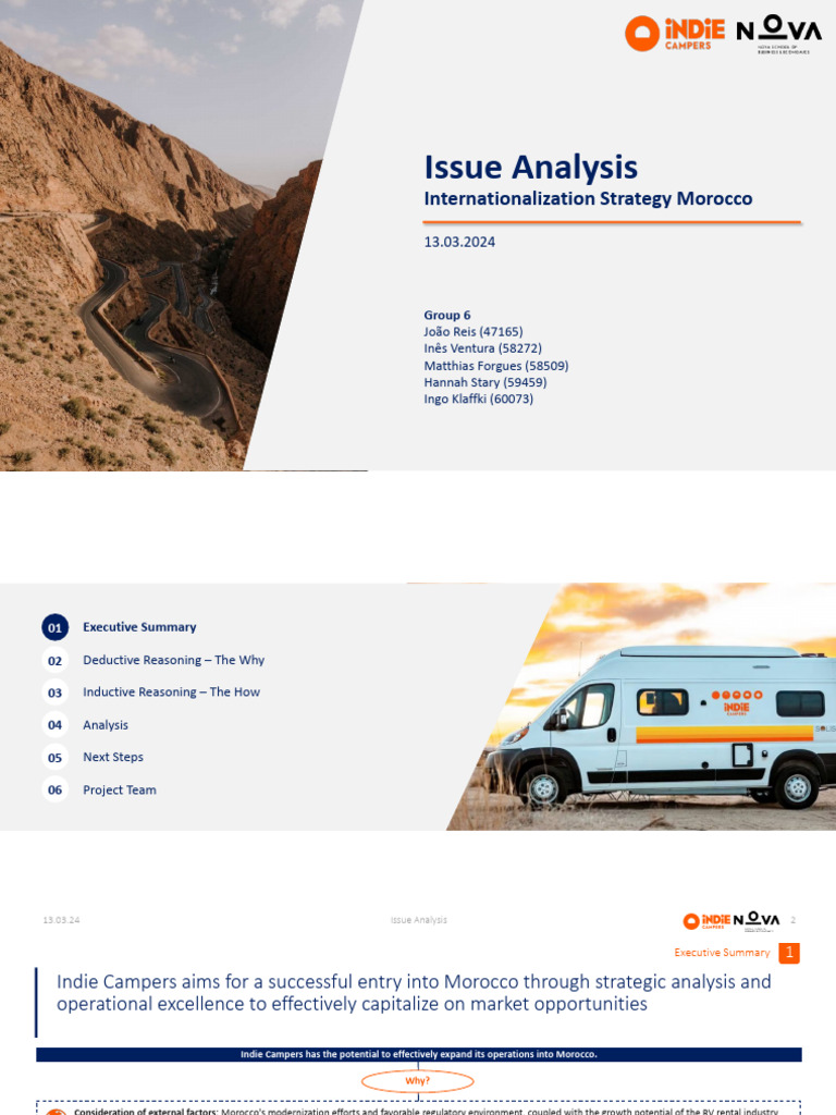 Issue Analysis - Indie Campers - Group 6 | PDF | Pricing | Recreational Vehicle