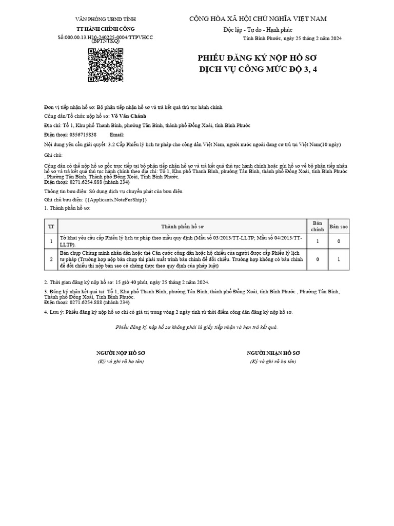 Phieu Thong Tin 000.00.13.H10-240225-0004 | PDF