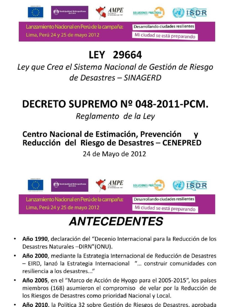 Ley 29664 Ley Que Crea Sinagerd | PDF