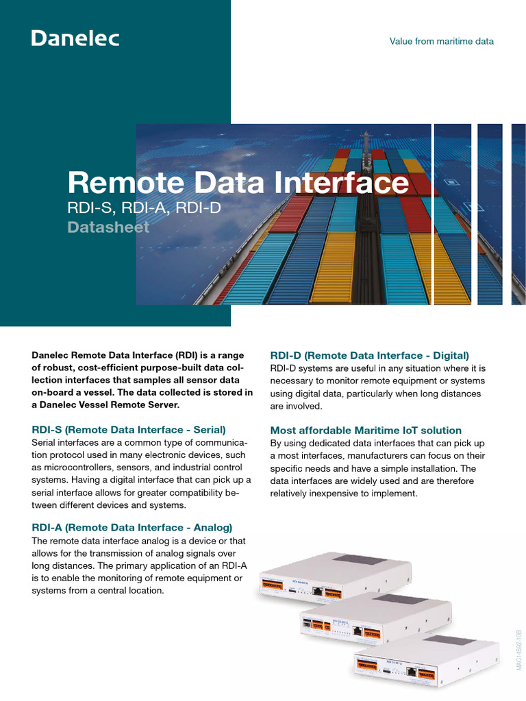 Affordable Maritime Data Interfaces | PDF | Interface (Computing ...