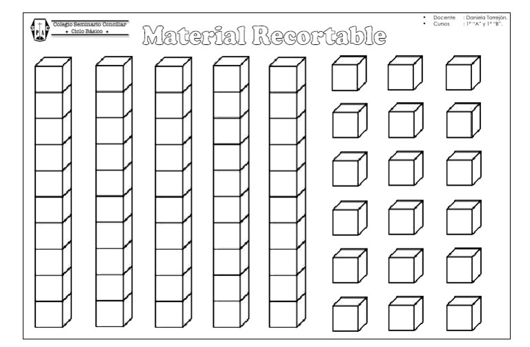 Recortables. Bloques Multibase. Primero Básico. | PDF