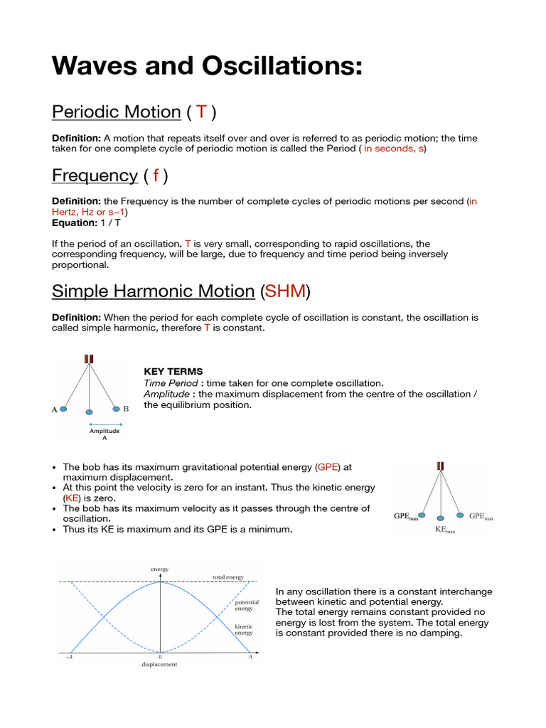 Waves and Oscillations One | Download Free PDF | Waves | Oscillation