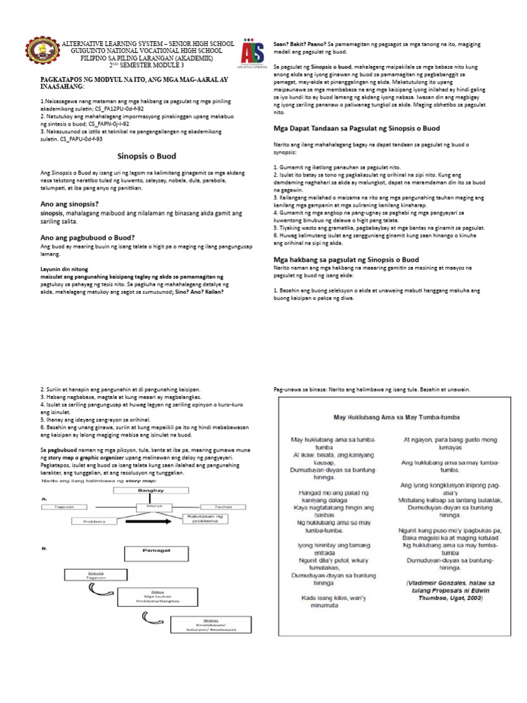 FIlipino Sa Piling Larang (Akademik) - Sinopsis at Buod | PDF