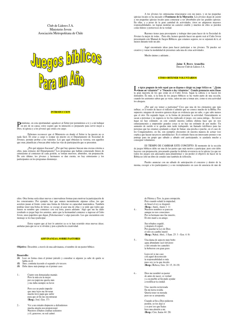 Juegos Bíblicos para Un Año | PDF | Noé | Arca de Noé