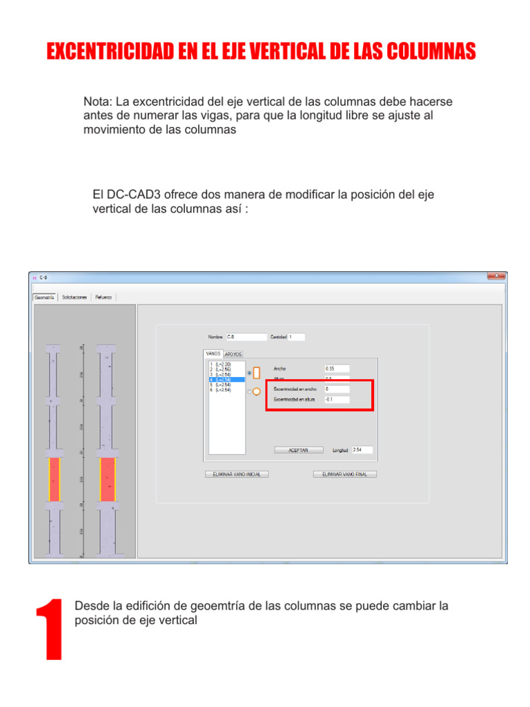 Excentricidad Eje Vertical de Columnas | PDF