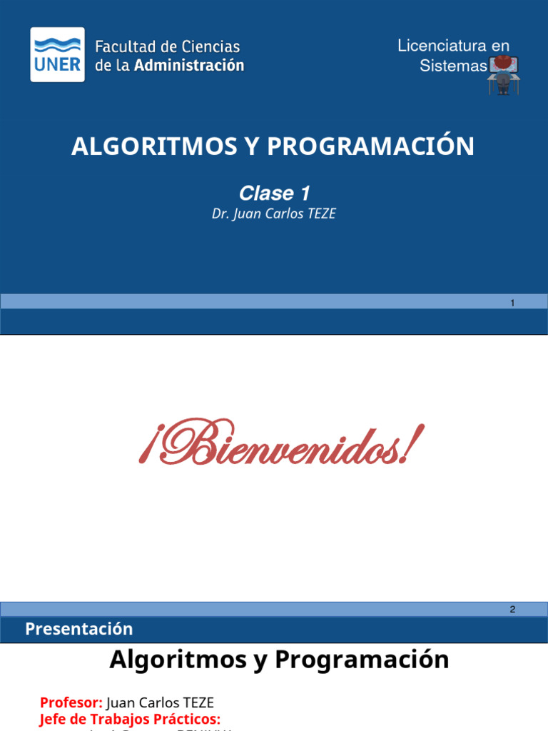 Clase 01 | PDF | Algoritmos | Lenguaje de programación