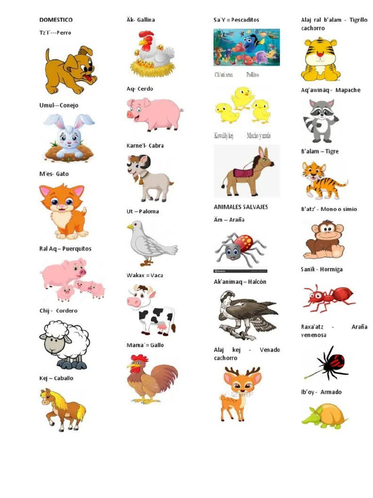 Animales en Pocoman | PDF