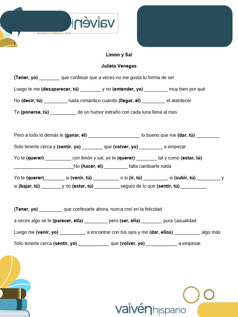 Limón y Sal Julieta Venegas | PDF