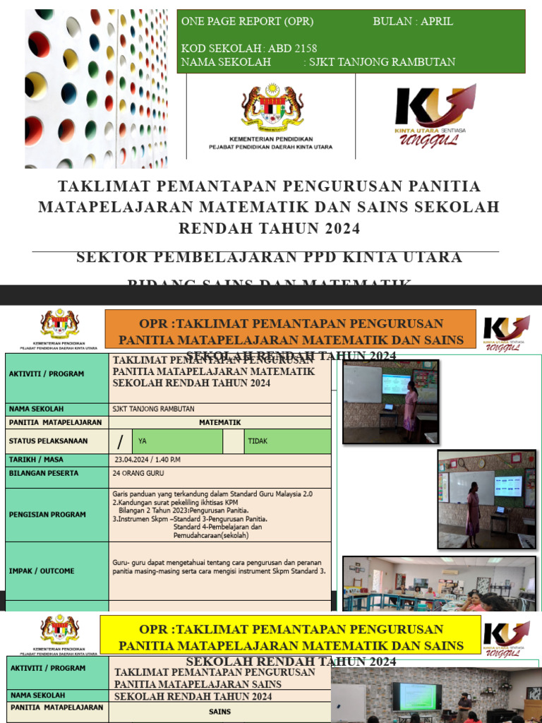 Opr Maths Sains SJKT TG Rambutan | PDF