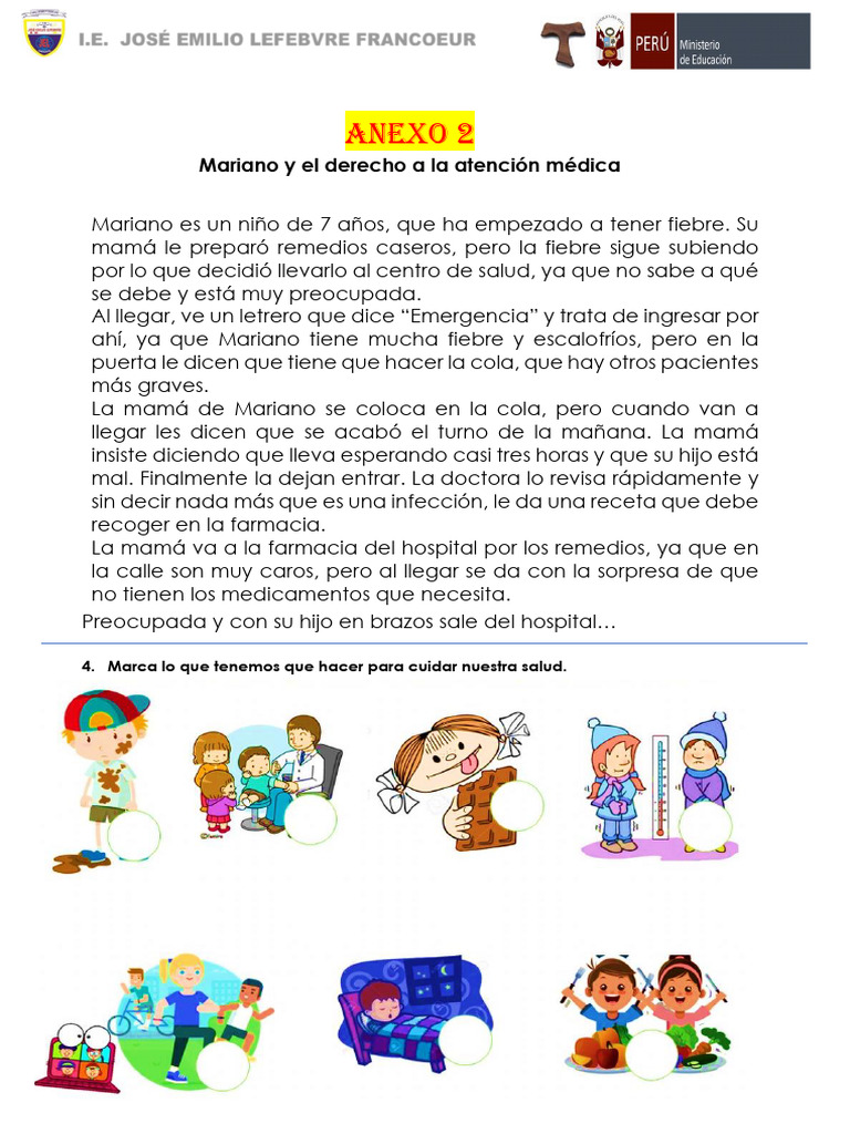 Ficha P.S Explicamos La Importancia de Crecer Sanos | PDF