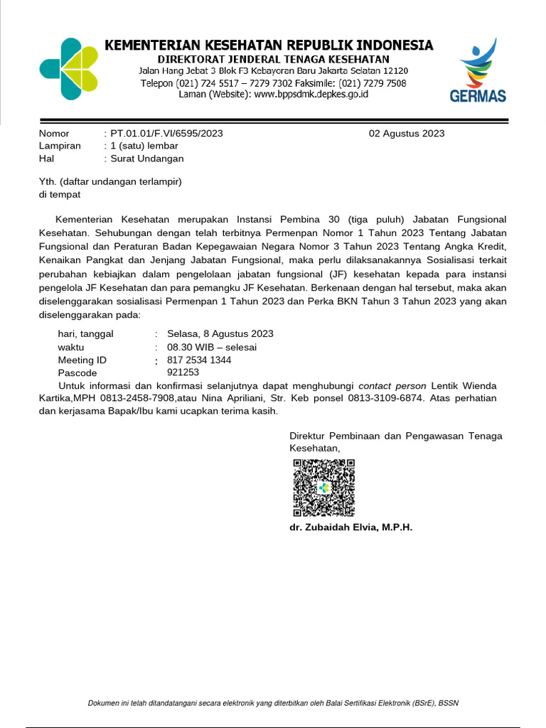 Undangan Sosialisasi Daring 8 Agustus 2023 | PDF | Pengembangan Diri | Kesehatan Holistik
