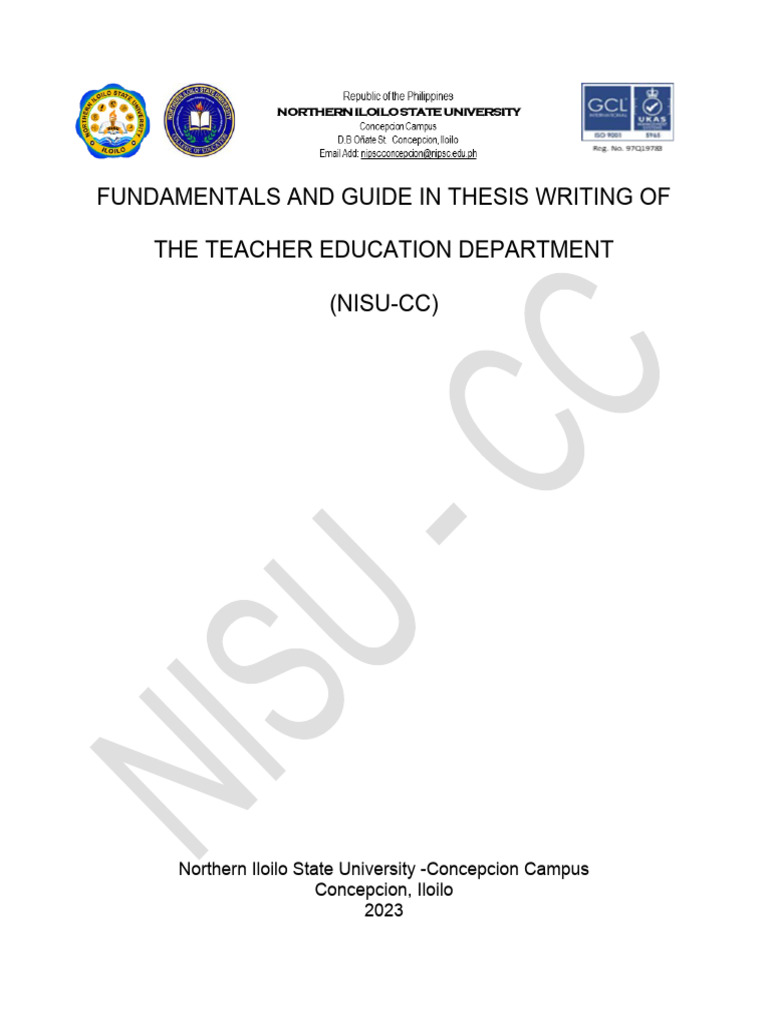 Thesis Writing Guide for NISU Education | PDF | Survey Methodology | Hypothesis