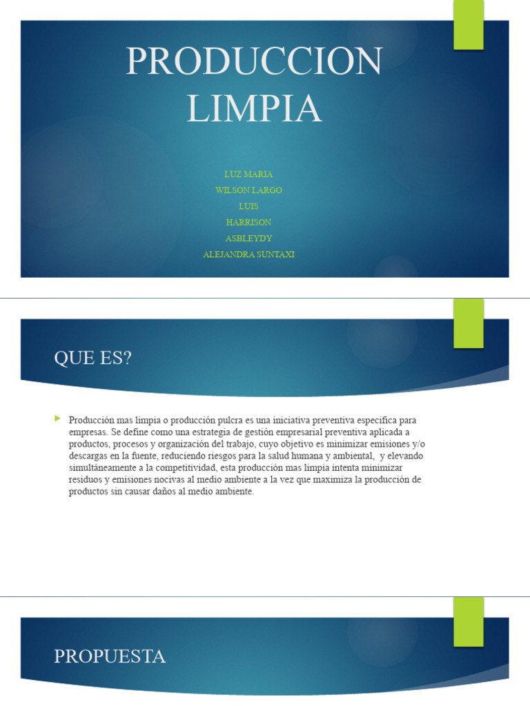 Producción Limpia y Empresas Sostenibles | PDF | Sustentabilidad ...
