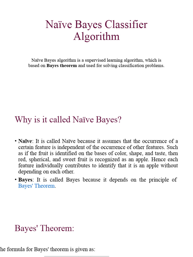 Naive Bays | PDF | Self-Improvement