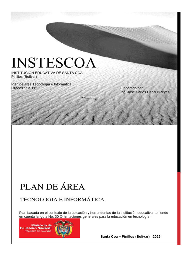 Plan de Área de Tecnologia e Informatica 2023 | PDF | Hardware de la ...