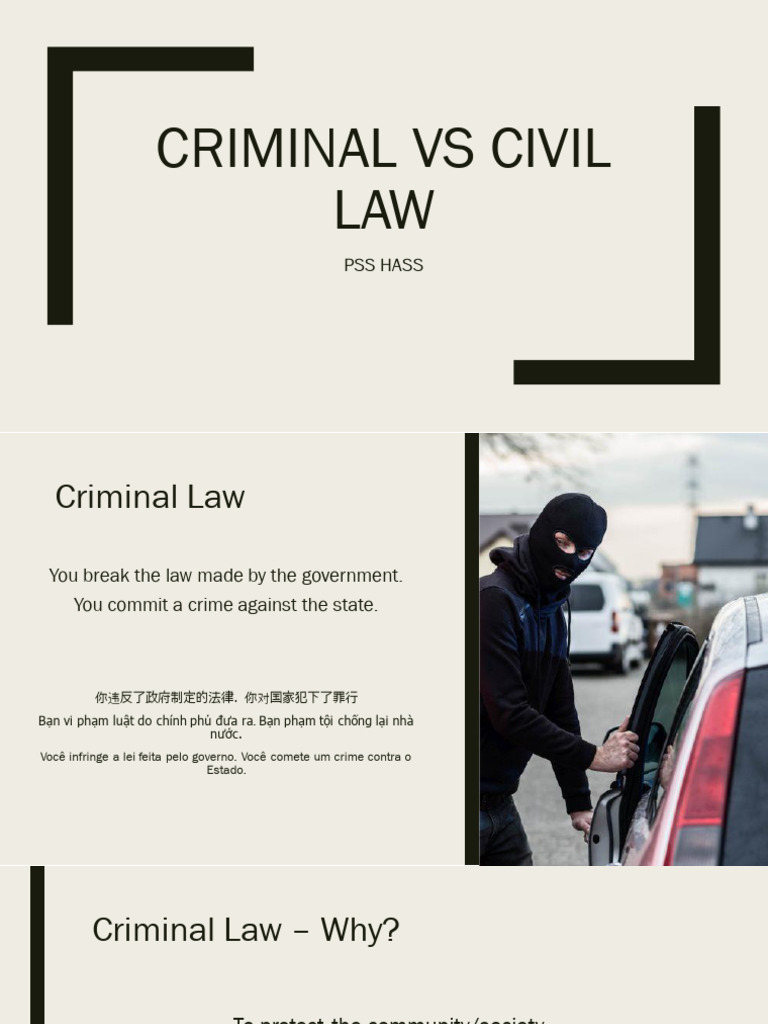 Criminal Vs Civil Law | PDF