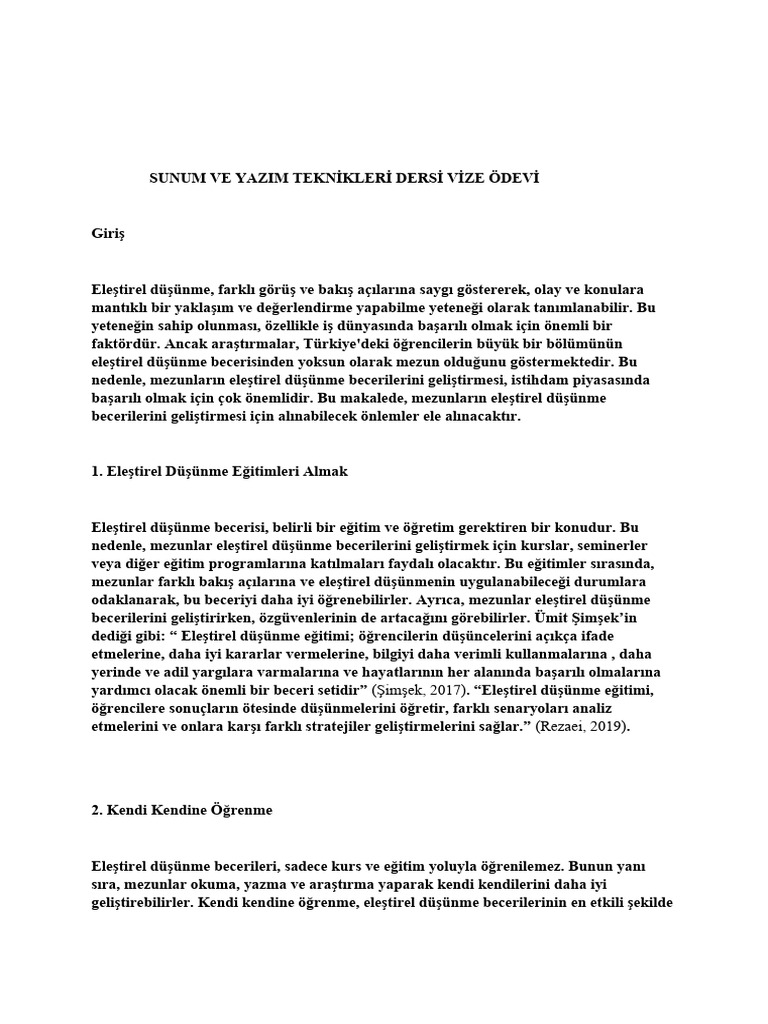 Sunum Vi̇ze Süreyya Işik 95220043 | PDF