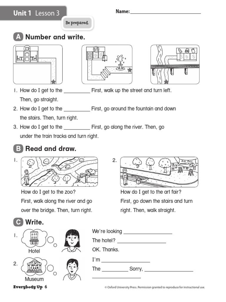 Worksheet - Directions 6th Grade | PDF
