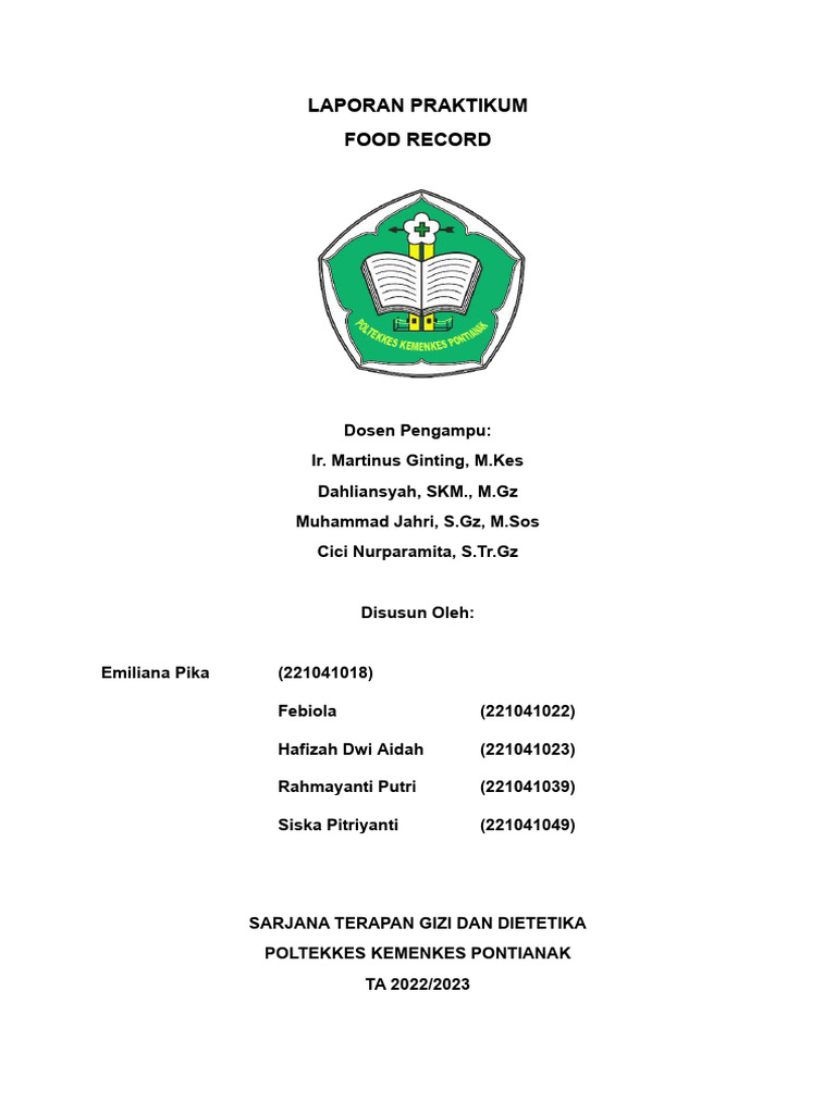 Food Record | PDF