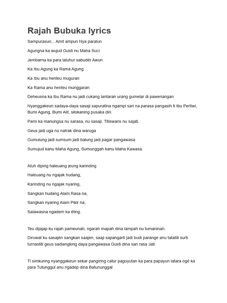 Rajah Bubuka | PDF | Seni | Agama & Spiritualitas