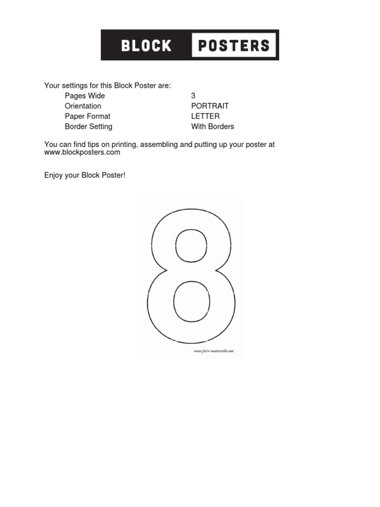 Molde - Piñata Número 8 | PDF