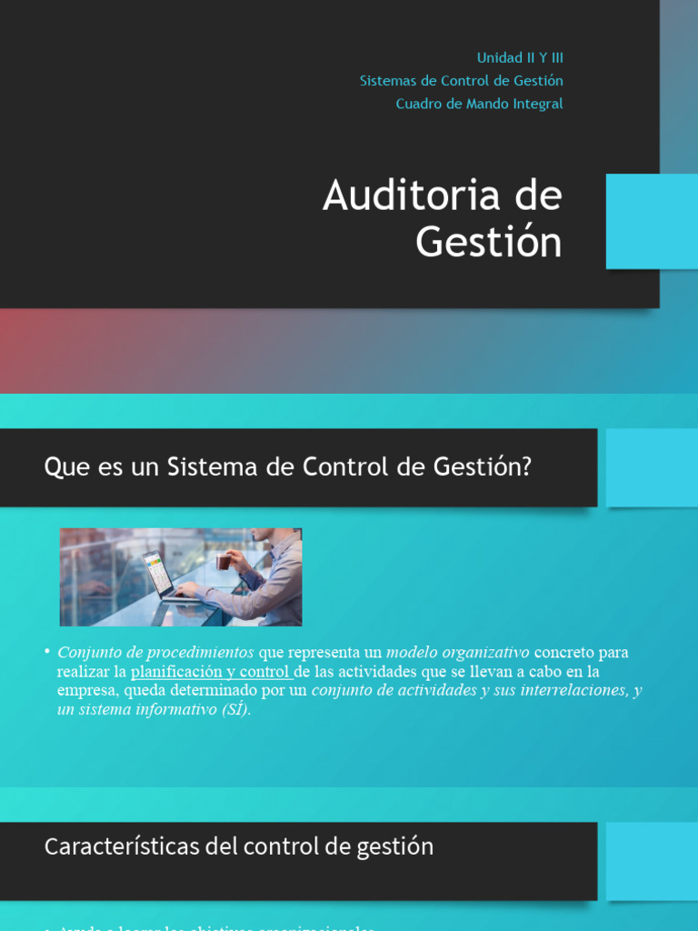 Unidad II Y III Sistema de Control de Gestion | PDF | Business ...