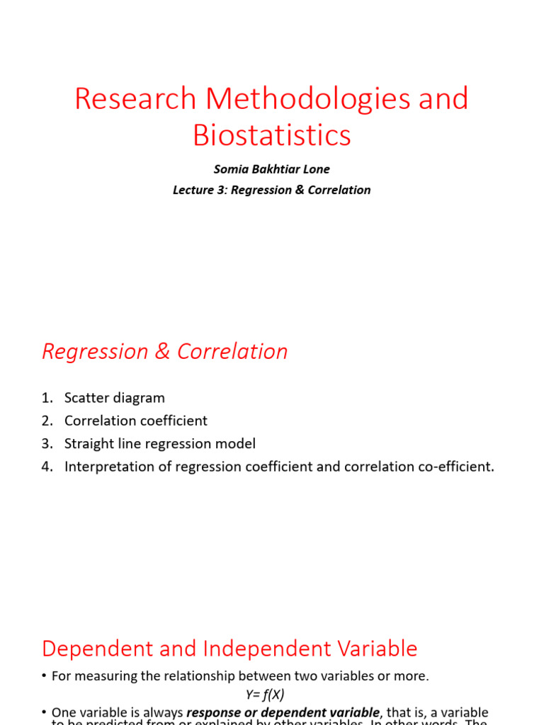 Regression Correlation | PDF | Linear Regression | Dependent And Independent Variables