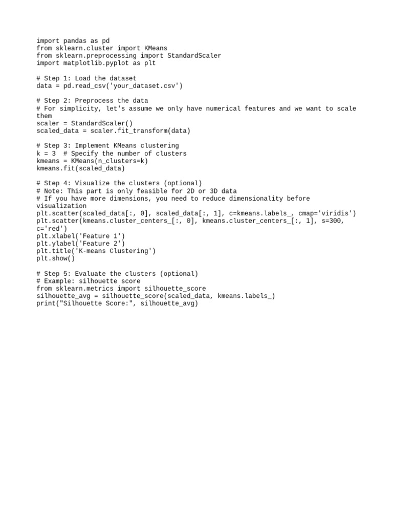 KMeans Clustering | PDF | Teaching Methods & Materials