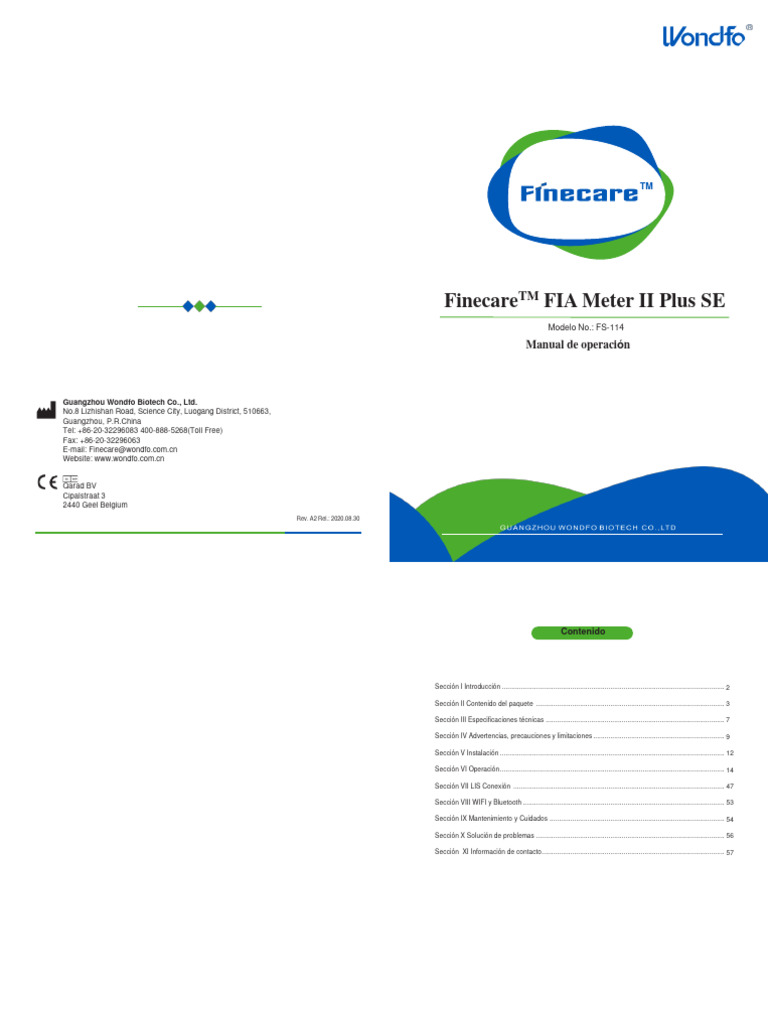 Manual De Operación Fs114 Pdf Diodo Emisor De Luz