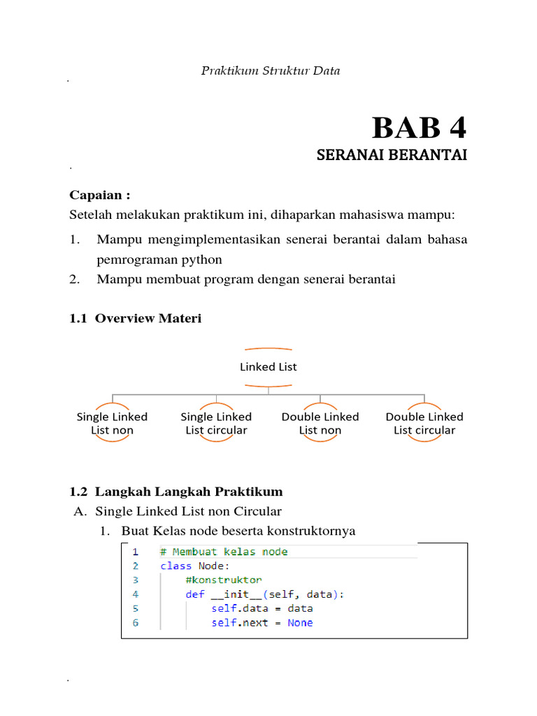 Bab 4 - Linked List | PDF