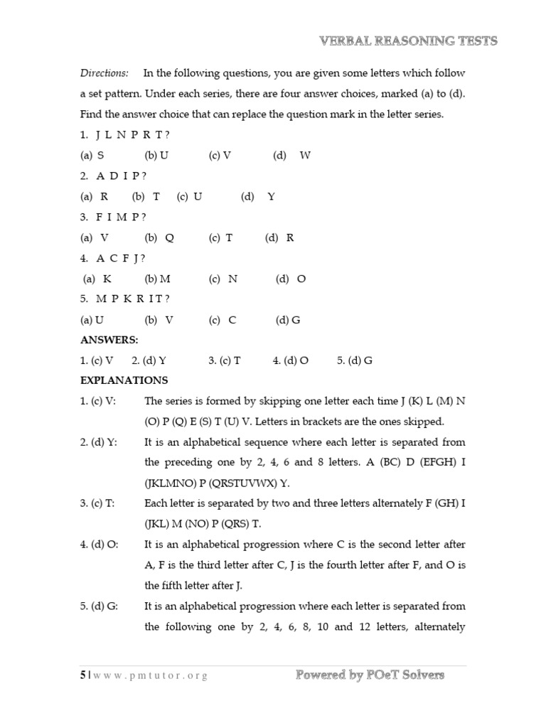Alphabet Sequence Pattern Quiz | PDF
