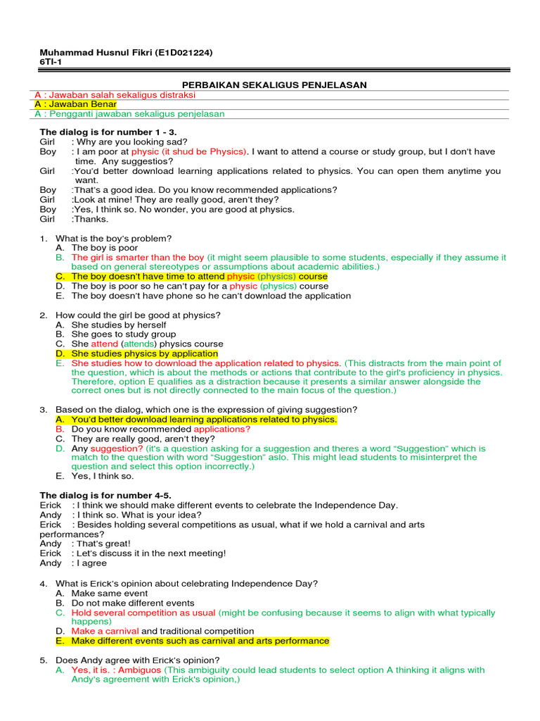 Example of Analyzing Test Items | PDF | Cardiovascular Diseases | Sleep