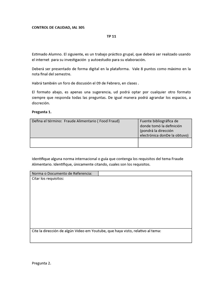 TP 11 Food Defense Food Fraude | PDF