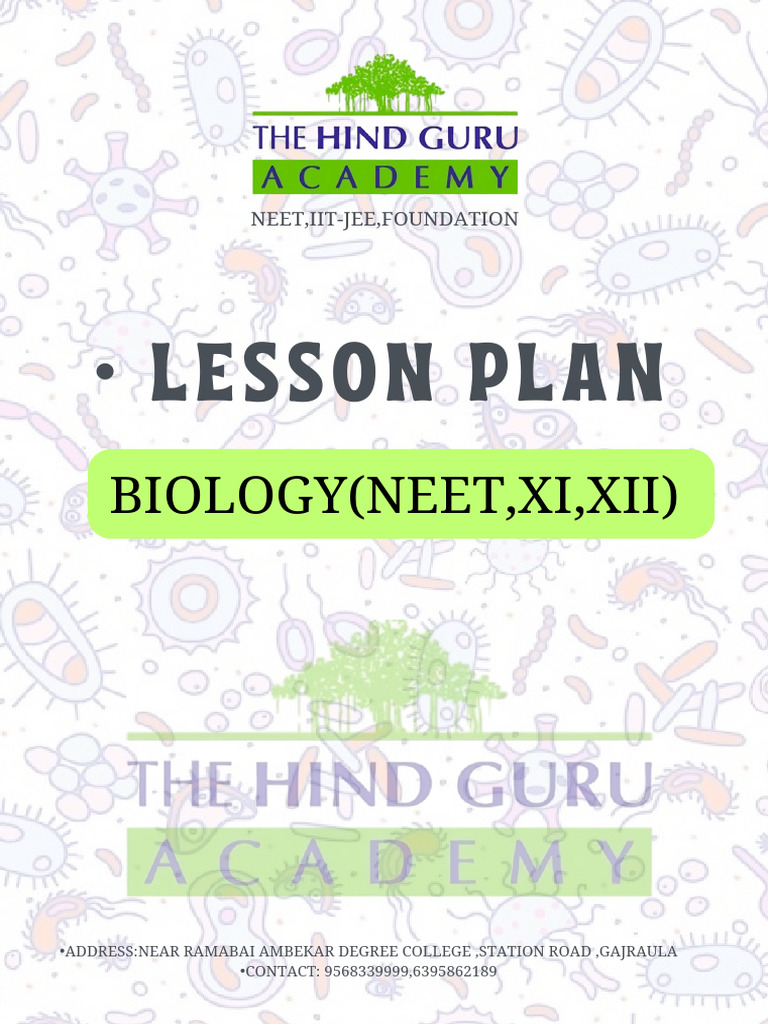 Lesson Plan Biology | PDF | Plants | Biology