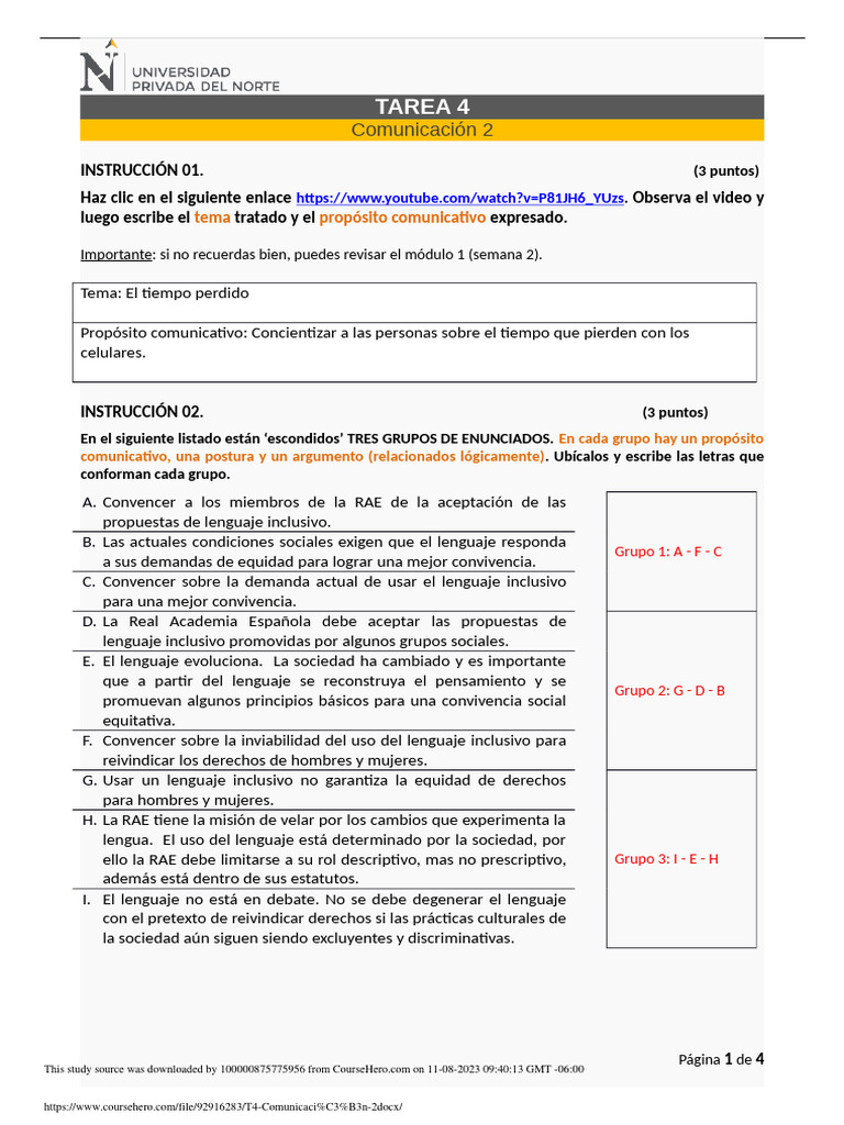 T4 Comunicaci N 2 | PDF