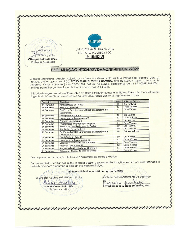 Certificado Bacharel | PDF