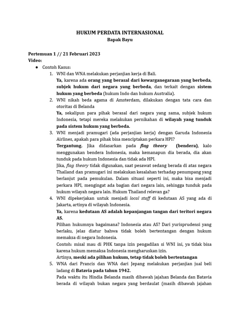Hukum Perdata Internasional | PDF | Hukum