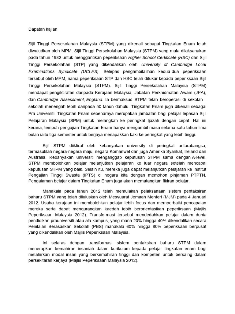 Dapatan Kajian | PDF