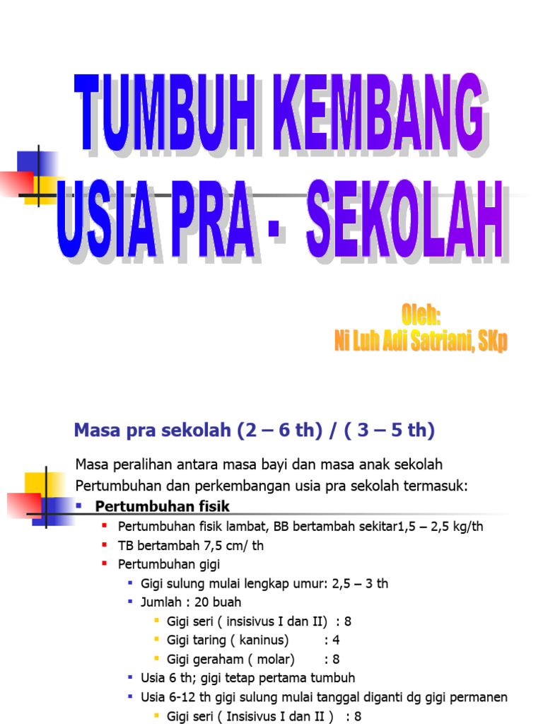 Tum-Bang Anak Pra - Sekolah | PDF