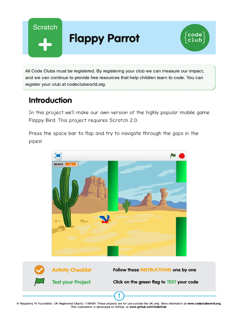 Codeclub YYYY Flappy Parrot | PDF
