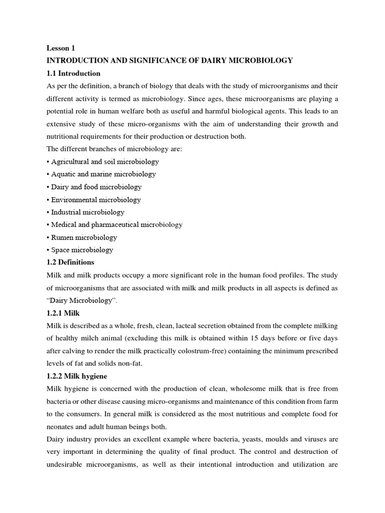 Dairy Microbiology Final | PDF | Milk | Dairy