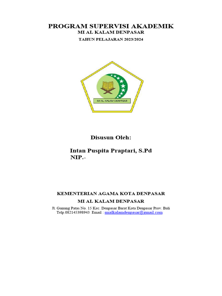 Program Supervisi Akademik | PDF
