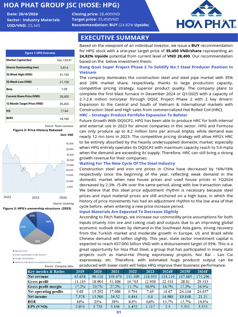 HPG Report | PDF | Discounted Cash Flow | Market Liquidity