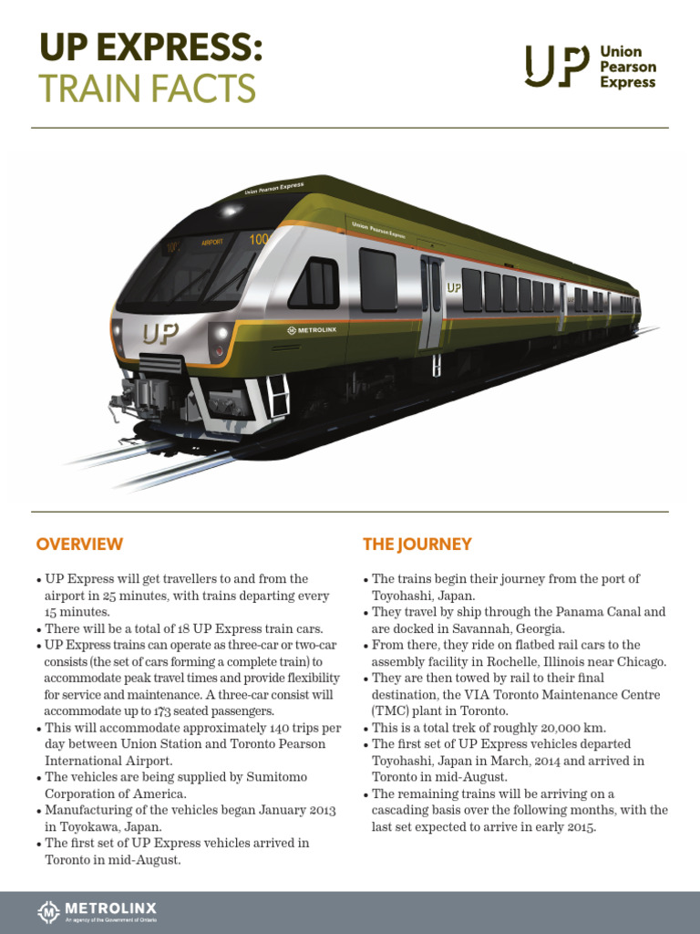 Up Fact Sheet | Download Free PDF | Train | Rail Transport