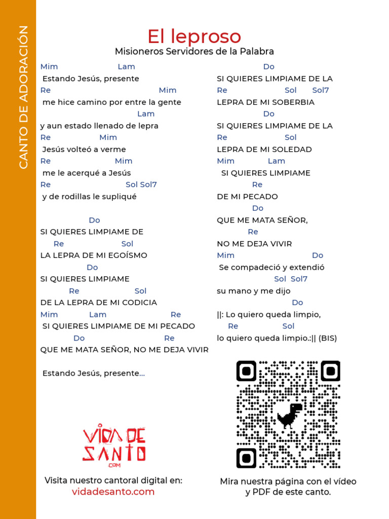 Canto "El Leproso" y su Letra | PDF