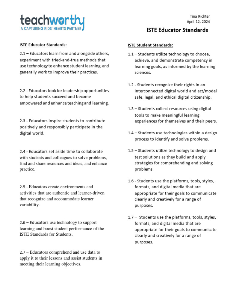 Educator Iste Standards-2 | Download Free PDF | Learning | Goal