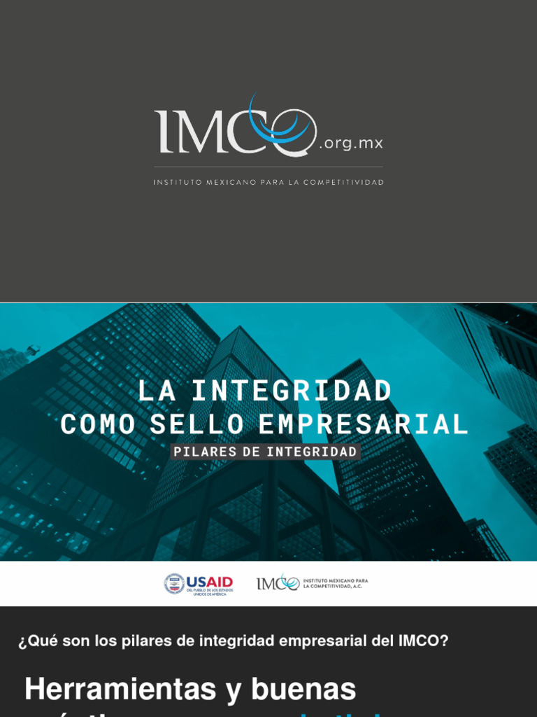 Pilares-de-Integridad Presentación 20220203 | Descargar gratis PDF | Corrupción política | Business