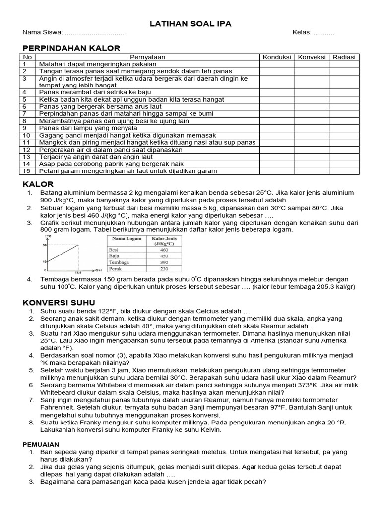 Latihan Soal Ipa | PDF